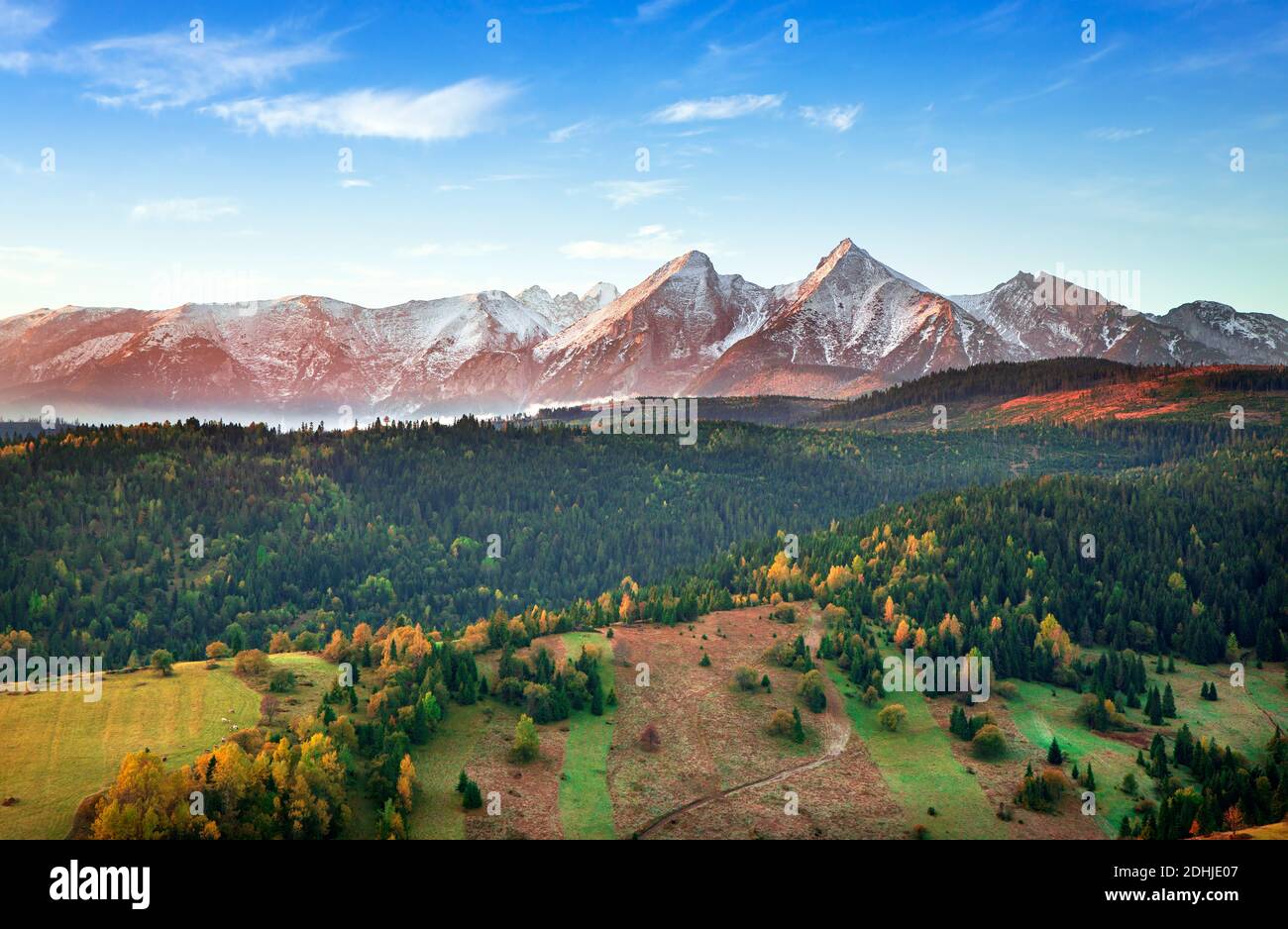 Autumn view on High Tatras mountains national park in Slovakia Stock ...
