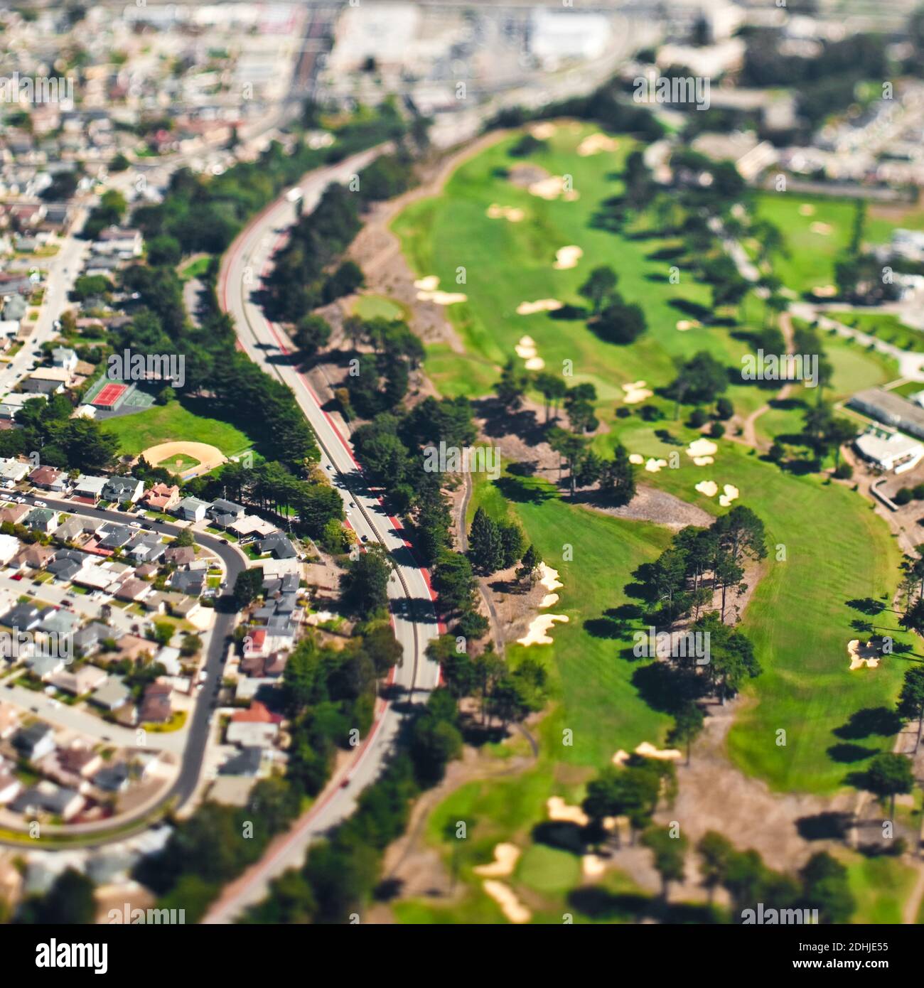 Aerial view of urban sprawl Stock Photo - Alamy