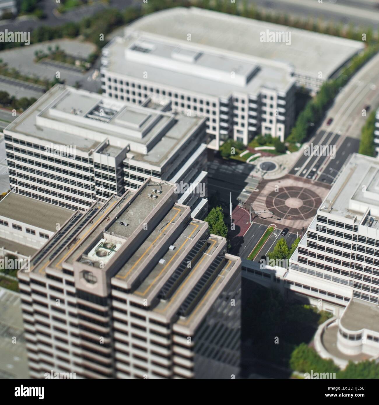 Aerial view of office buildings Stock Photo - Alamy