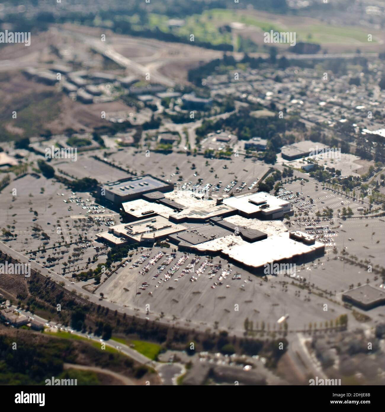 Aerial view of shopping mall Stock Photo - Alamy