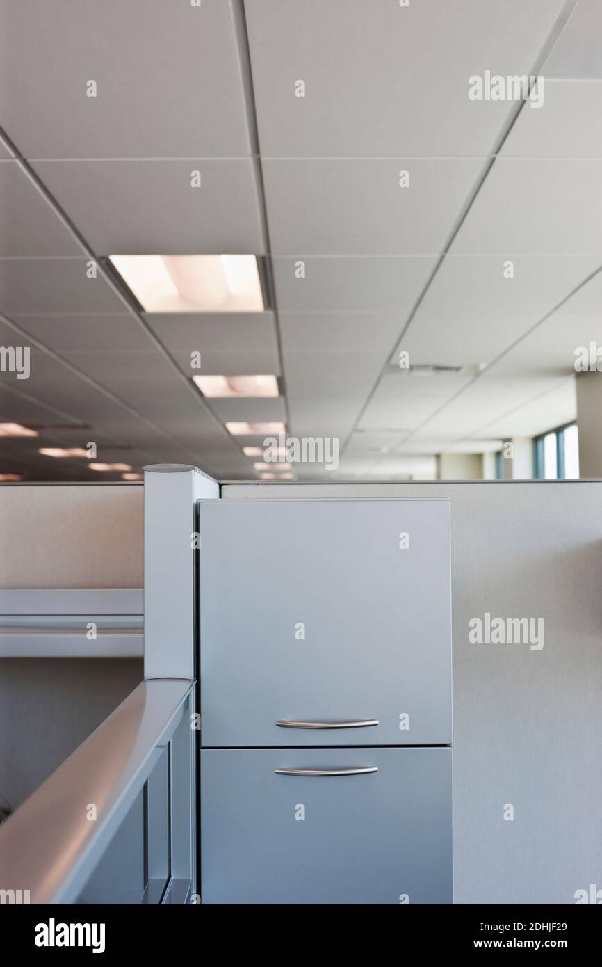 Office cubicle with filing cabinet Stock Photo - Alamy