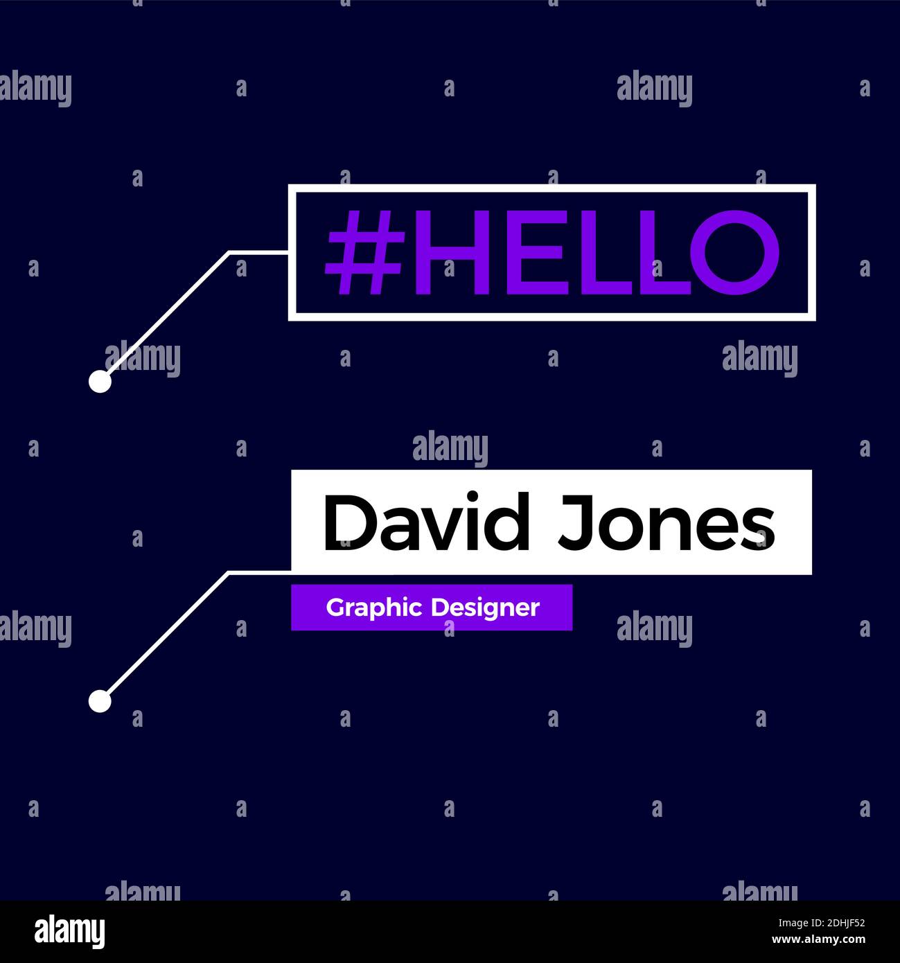 Name Callout Title. Textbox. Vector Illustration On Black Background ...