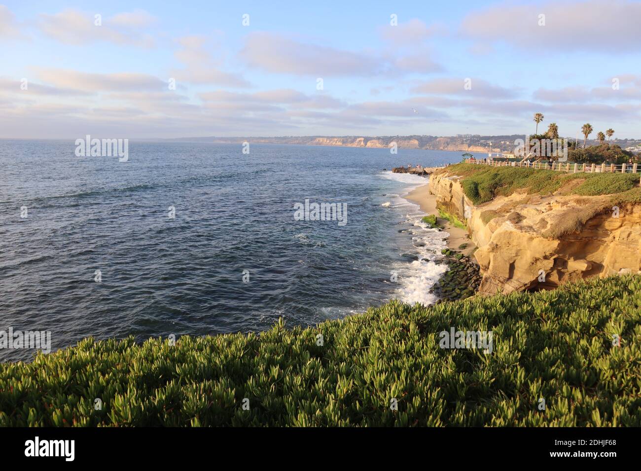 A mesmerizing ocean view from sea cliffs in La Jolla, California Stock ...