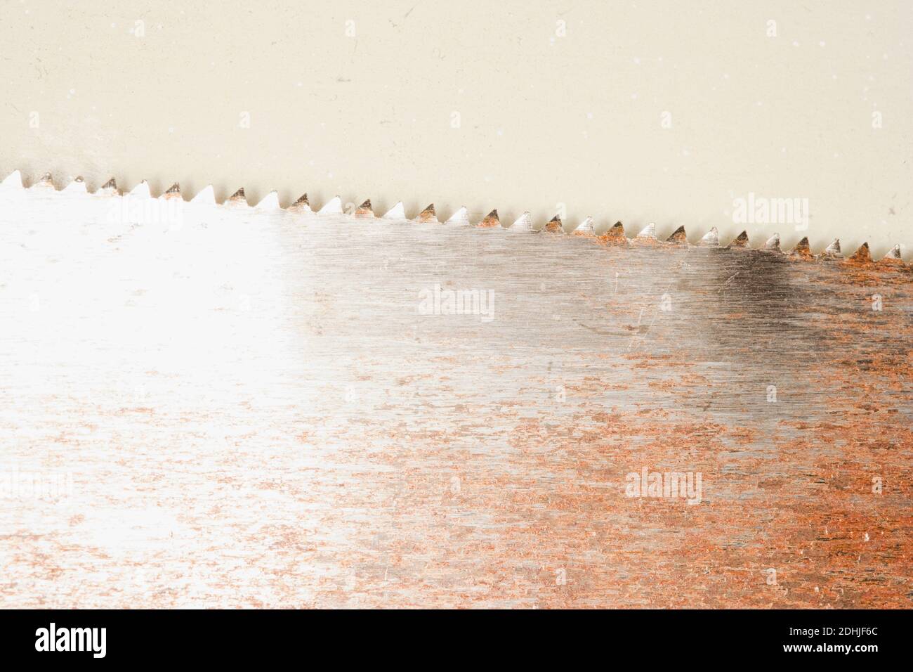 Rusty handsaw edge Stock Photo - Alamy