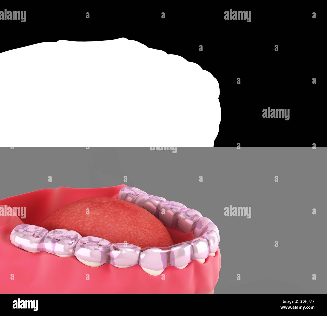 silicone braces on the display stand 3d render Alpha include Stock ...