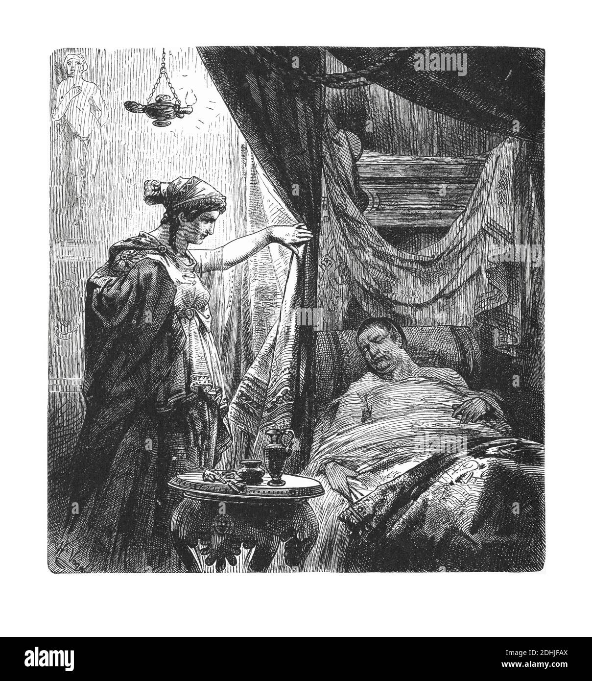 Original artwork of Livia at the death-bed of Augustus. Published in A ...