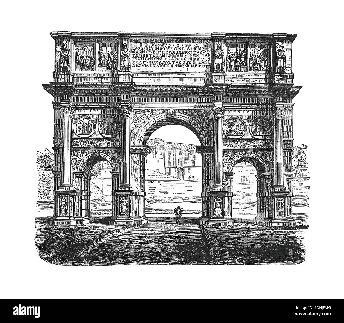 Original artwork of The arch of Constantine. Published in A pictorial ...