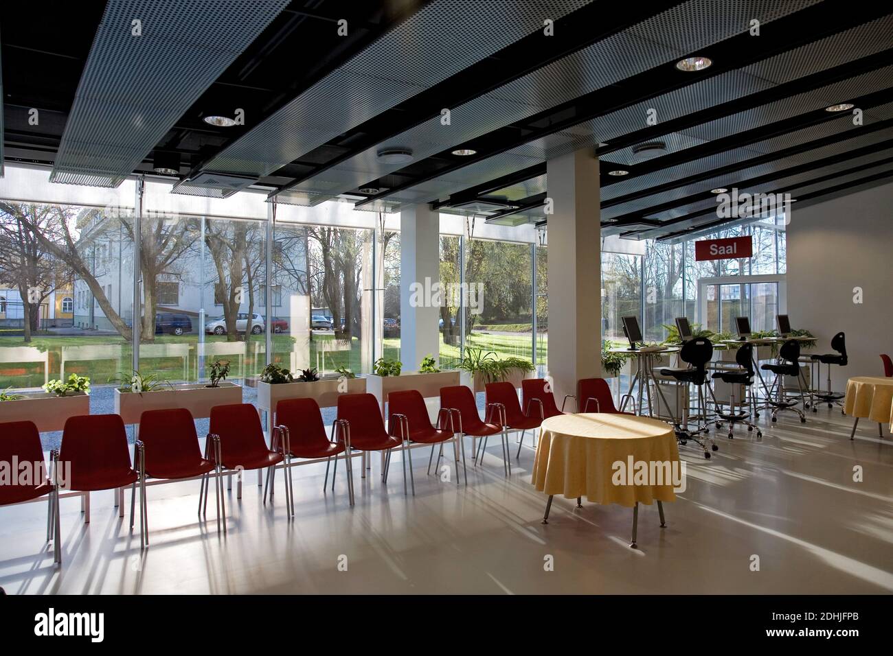 Tables and chairs set up for meeting hi-res stock photography and ...
