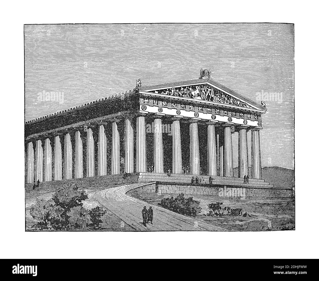 Greek temple reconstruction Cut Out Stock Images & Pictures - Alamy