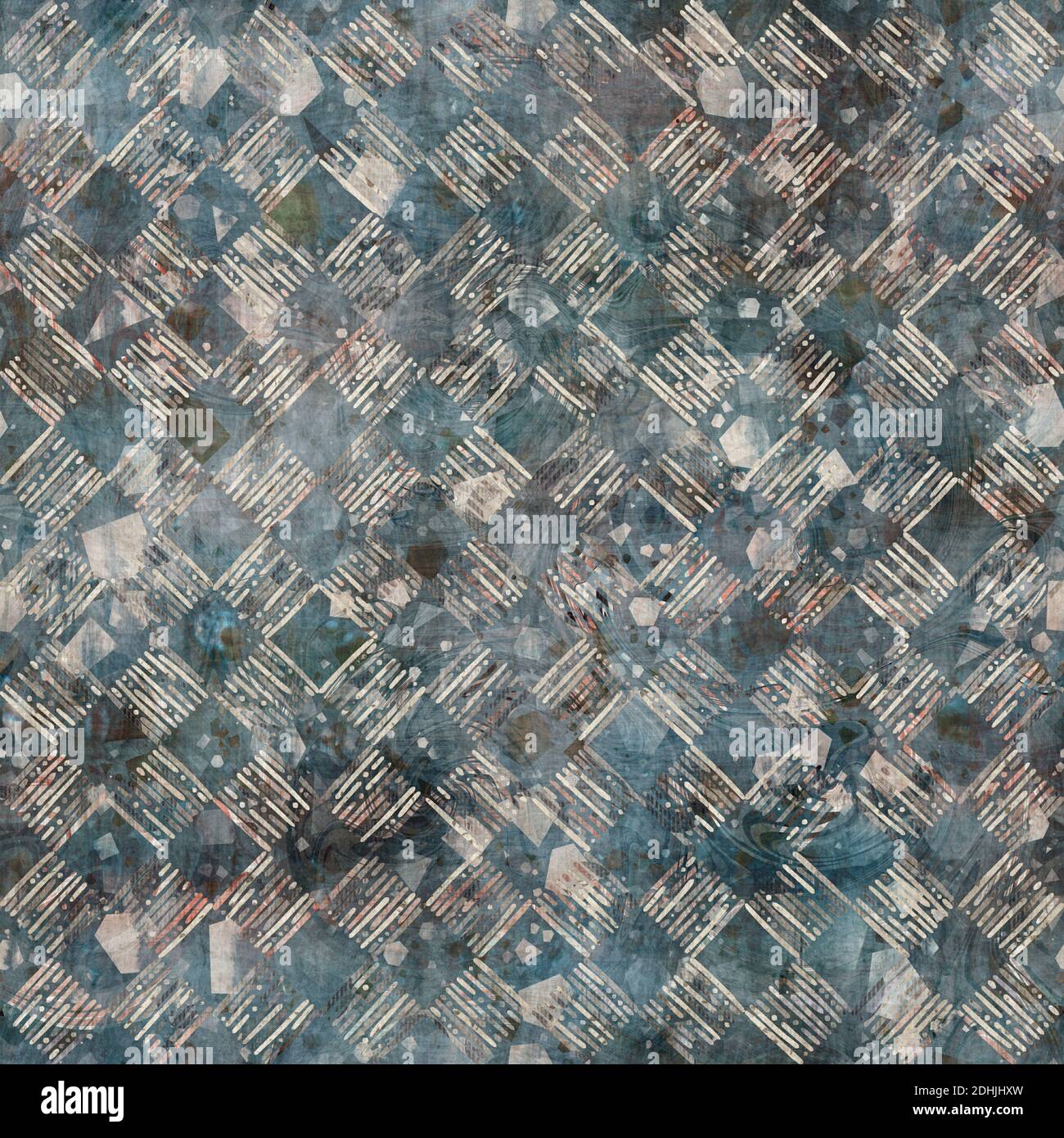 Chic formal grungy geo texture seamless pattern Stock Photo - Alamy