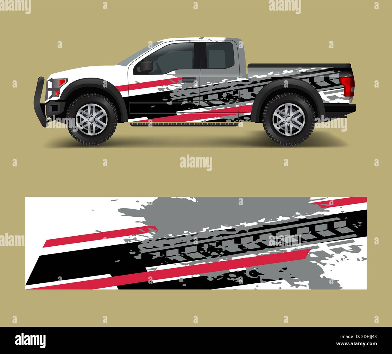 wrap graphic design vector for off road truck. Abstract sporty and ...
