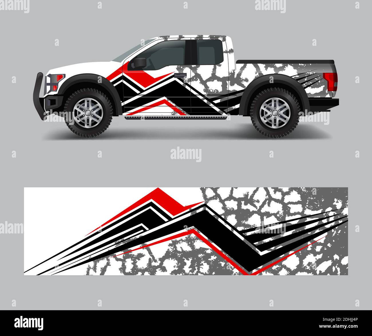offroad vehicle wrap design vector. Pickup truck decal wrap design ...