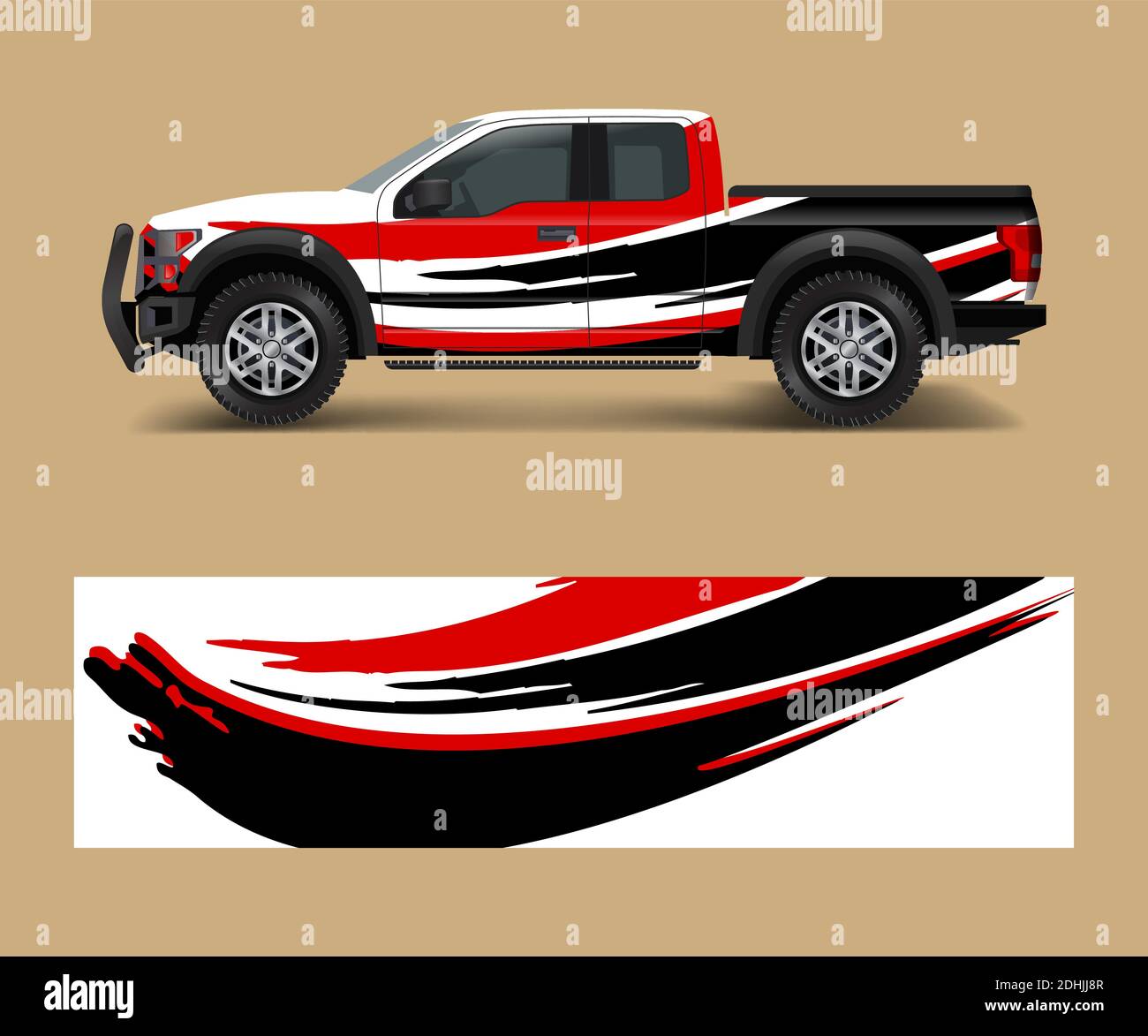 pickup truck graphic vector. abstract shape with grunge design for ...