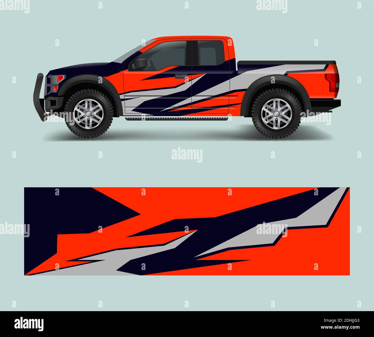 wrap graphic design vector for off road truck. Abstract sporty and ...