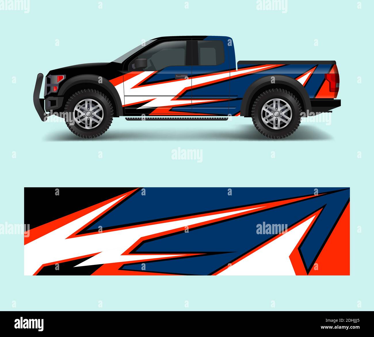 pickup truck graphic vector. abstract shape with grunge design for ...