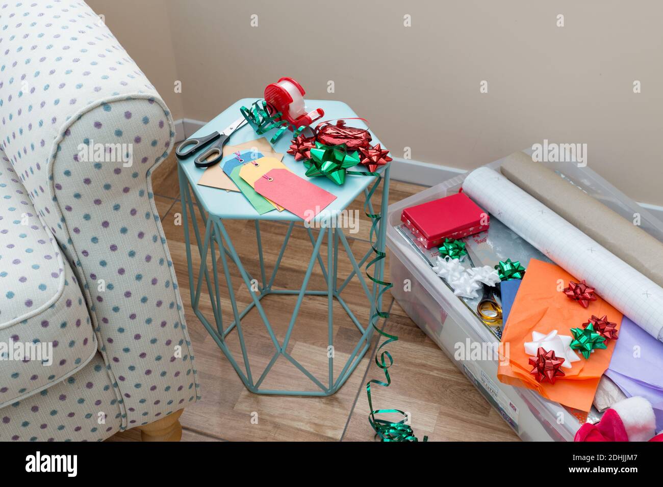 Christmas Wrapping And Roll High Resolution Stock Photography and ...