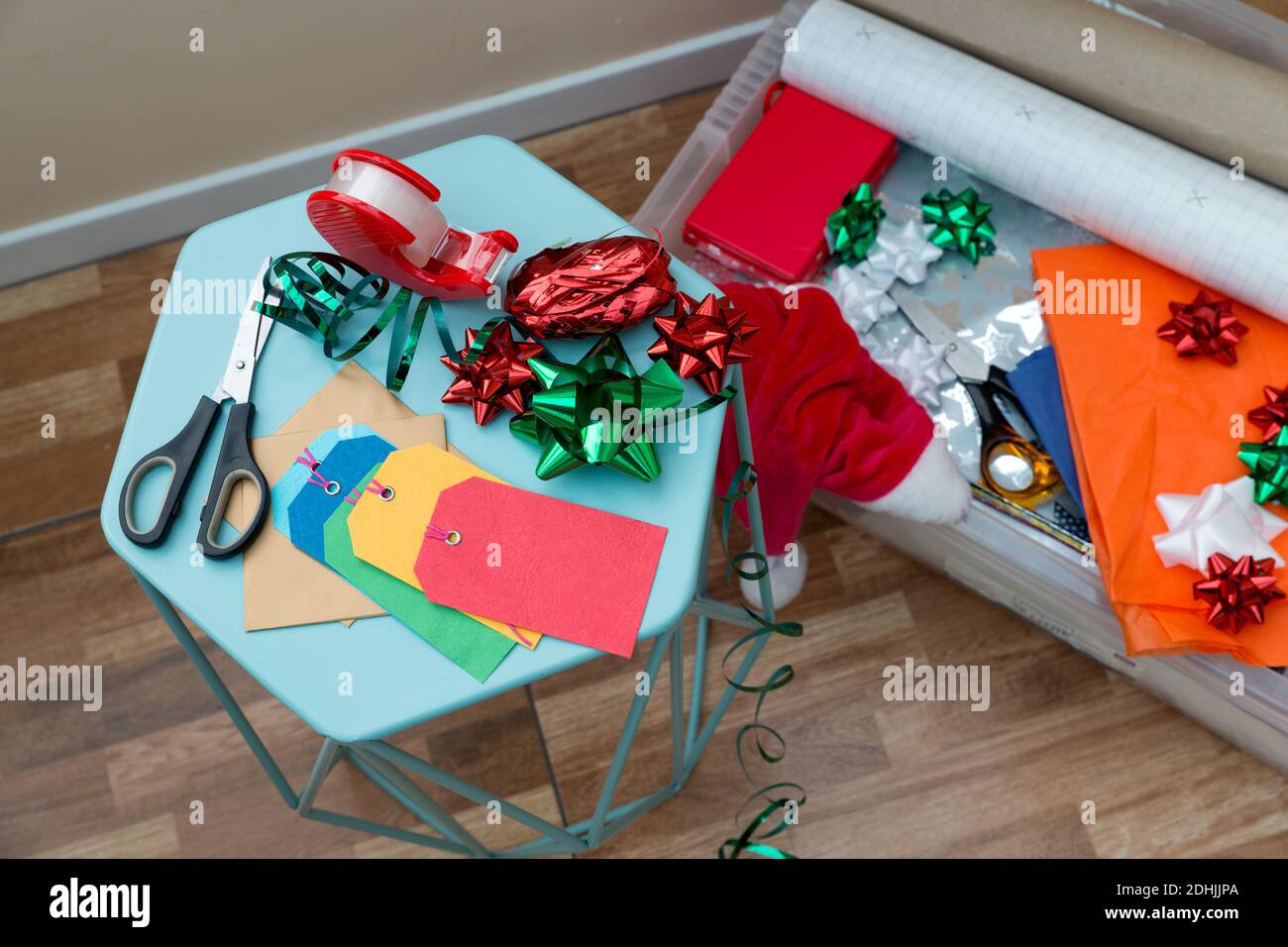 Christmas Wrapping And Roll High Resolution Stock Photography and ...
