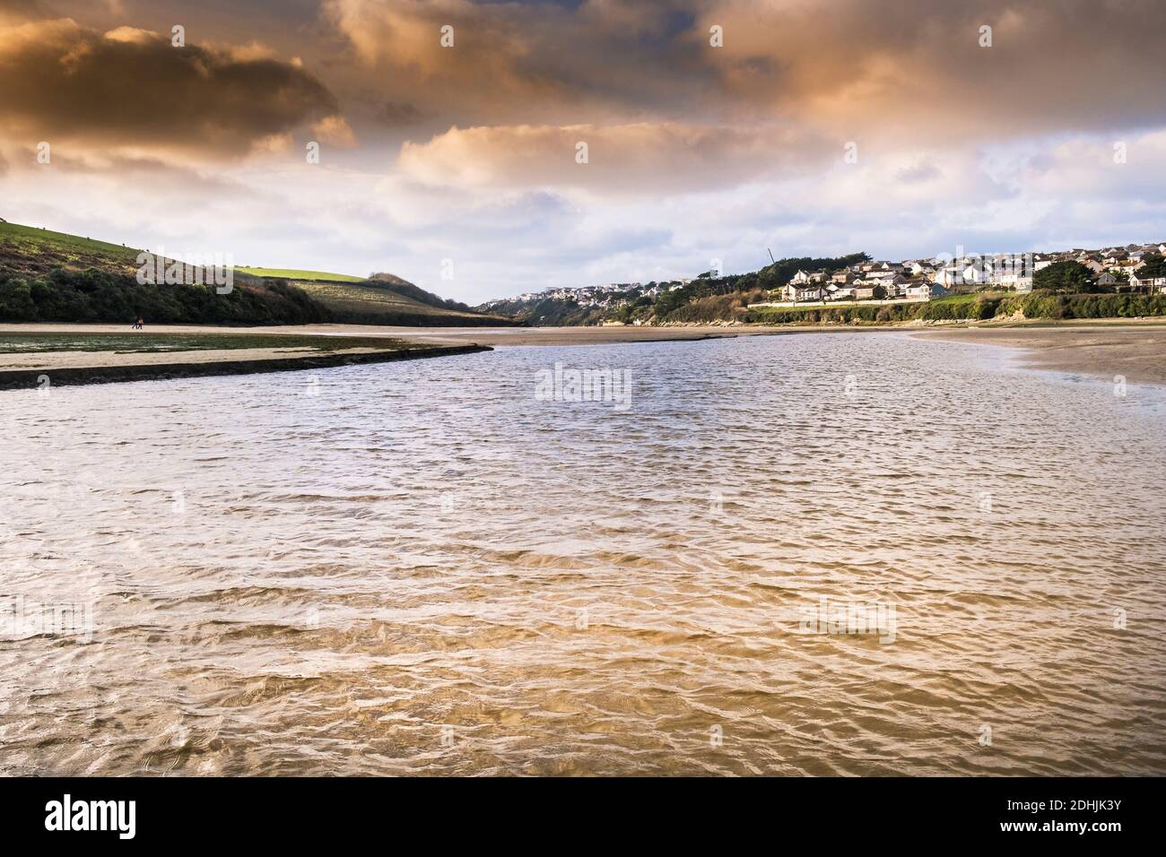 The Gannel River at low tide in Newquay in Cornwall Stock Photo - Alamy