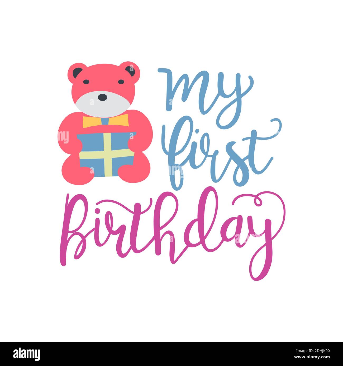 My first birthday lettering. Congratulatory quote for banner or ...