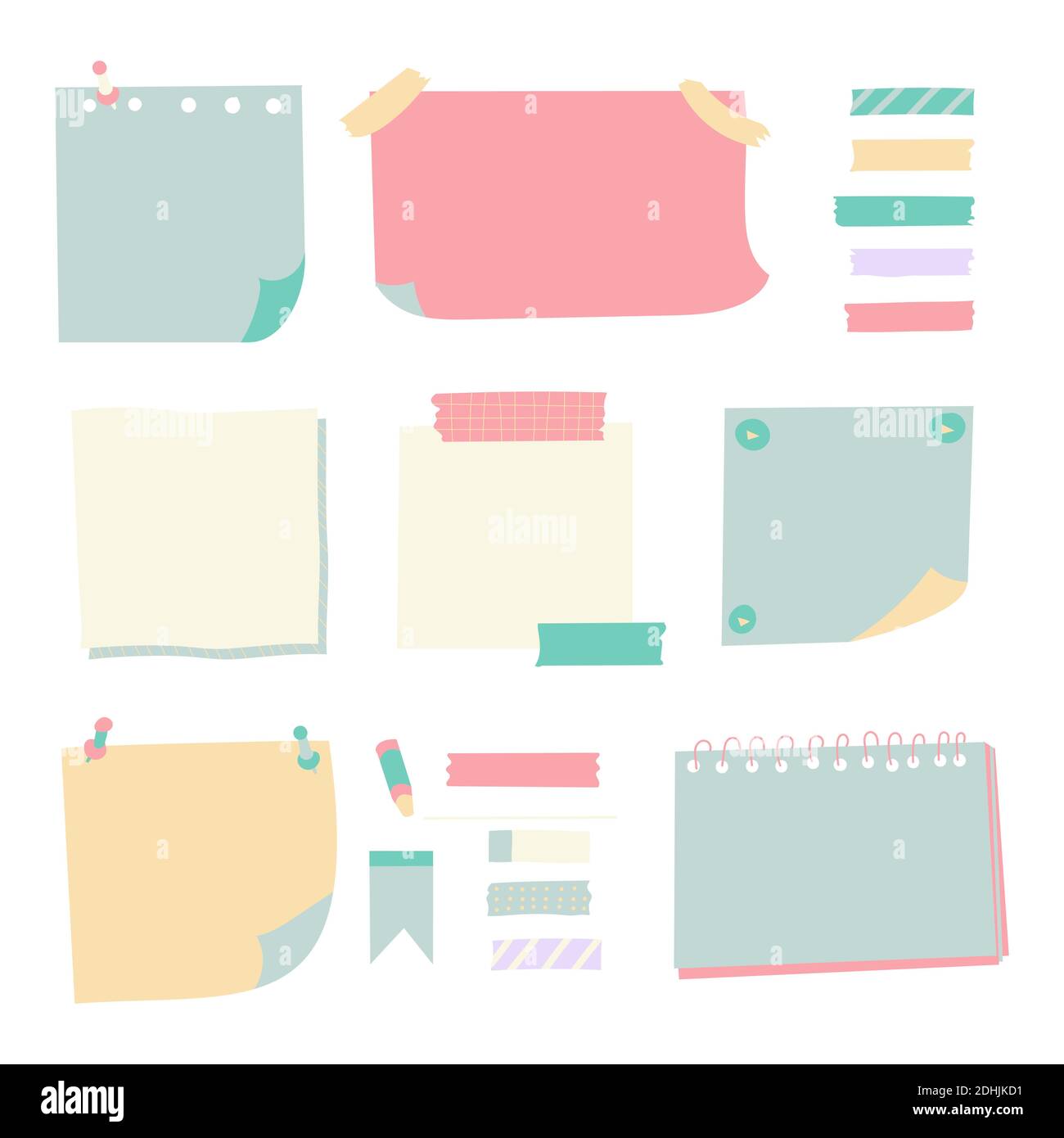 Vector set of various notes paper Stock Vector Image & Art - Alamy