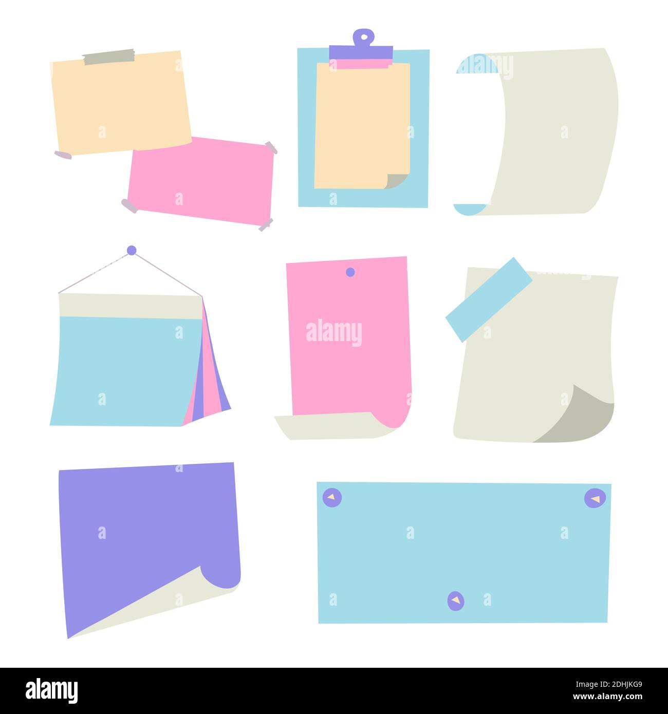 Note paper sheets different colors Stock Vector Image & Art - Alamy