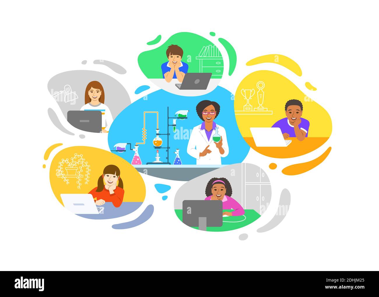 Teaching children to share Stock Vector Images - Alamy