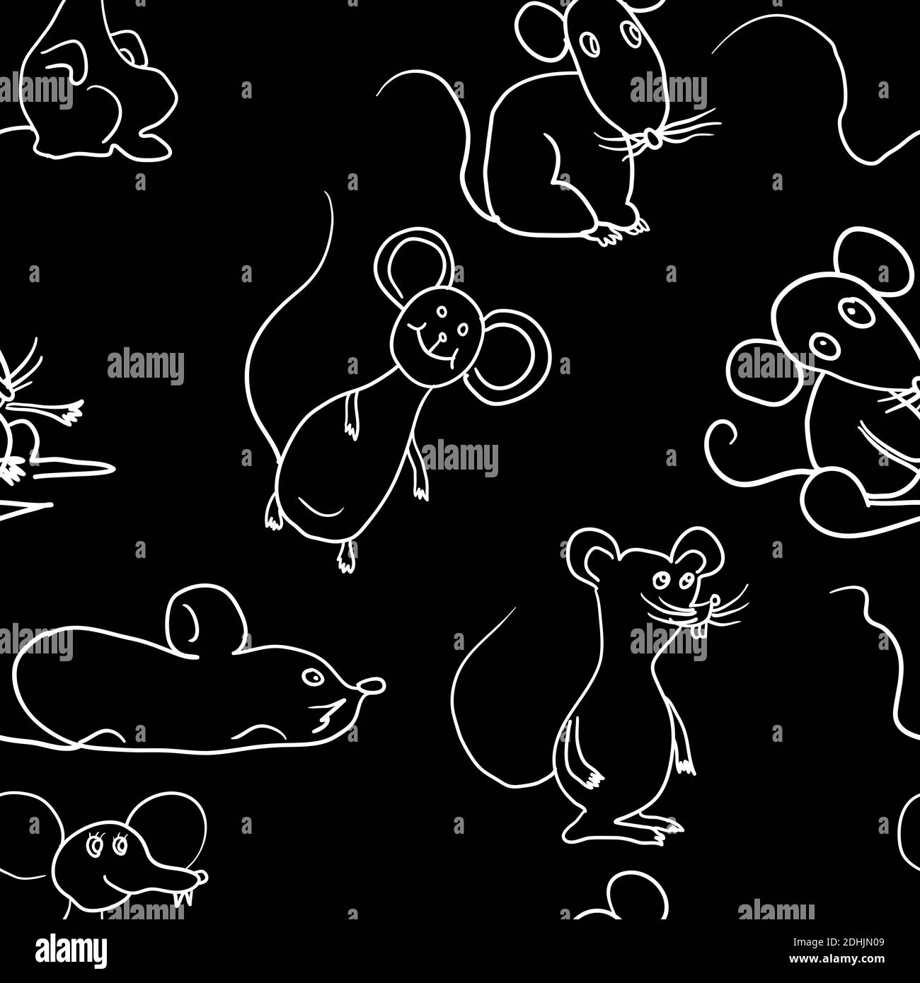 Seamless background with sketch mouse paper or background Stock Vector ...