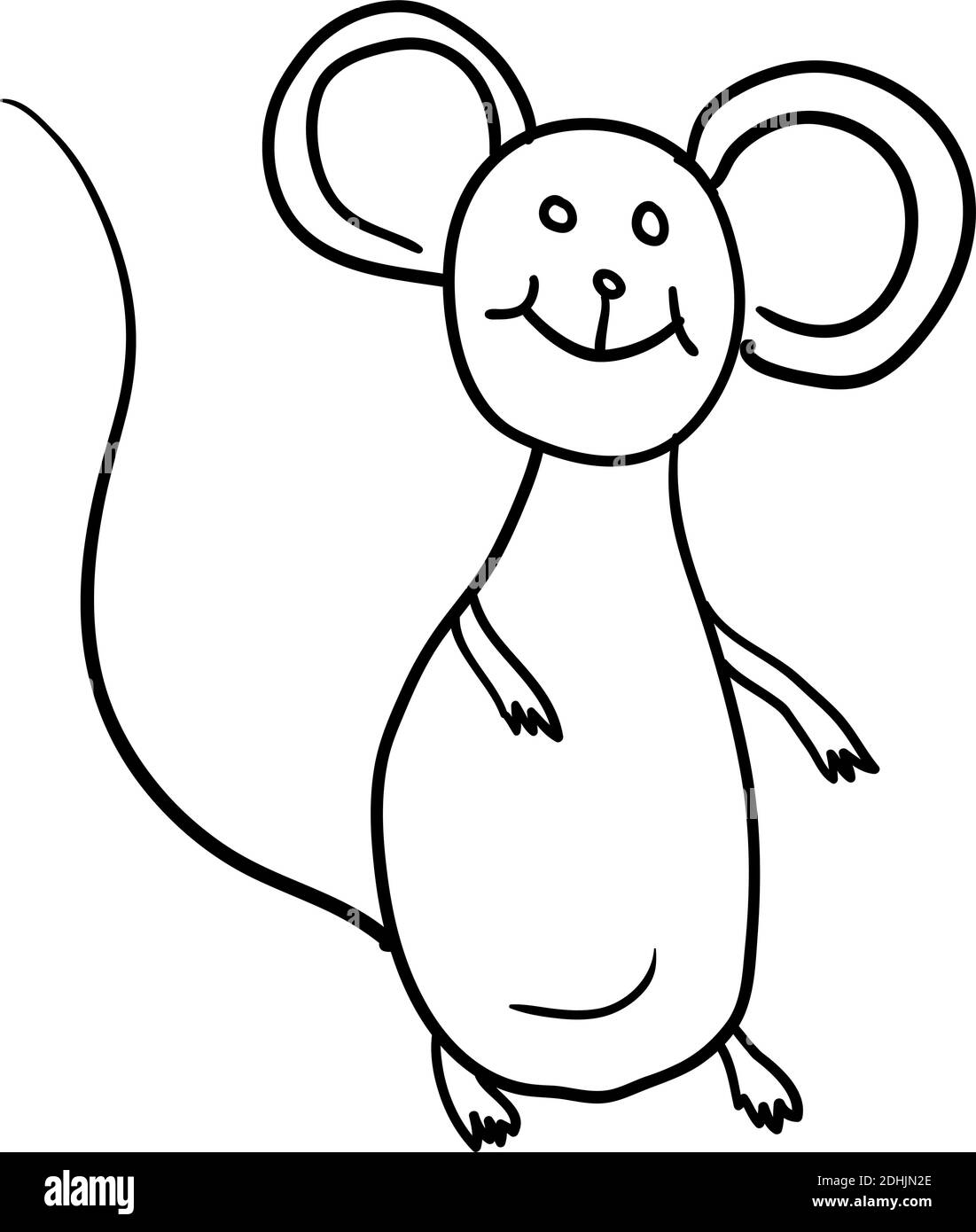 Sketch silhouette sketch mouse white background illustration Stock ...