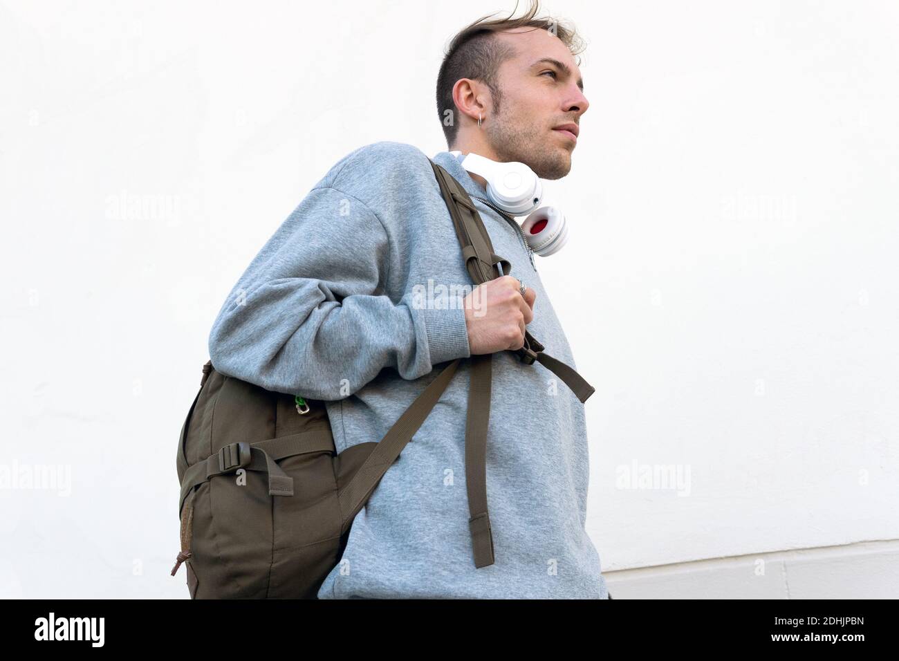 Man walking side view low angle hi-res stock photography and images - Alamy