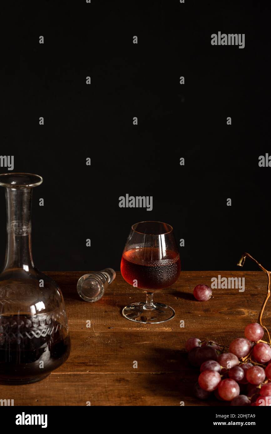 Glass cognac near red hi-res stock photography and images - Alamy