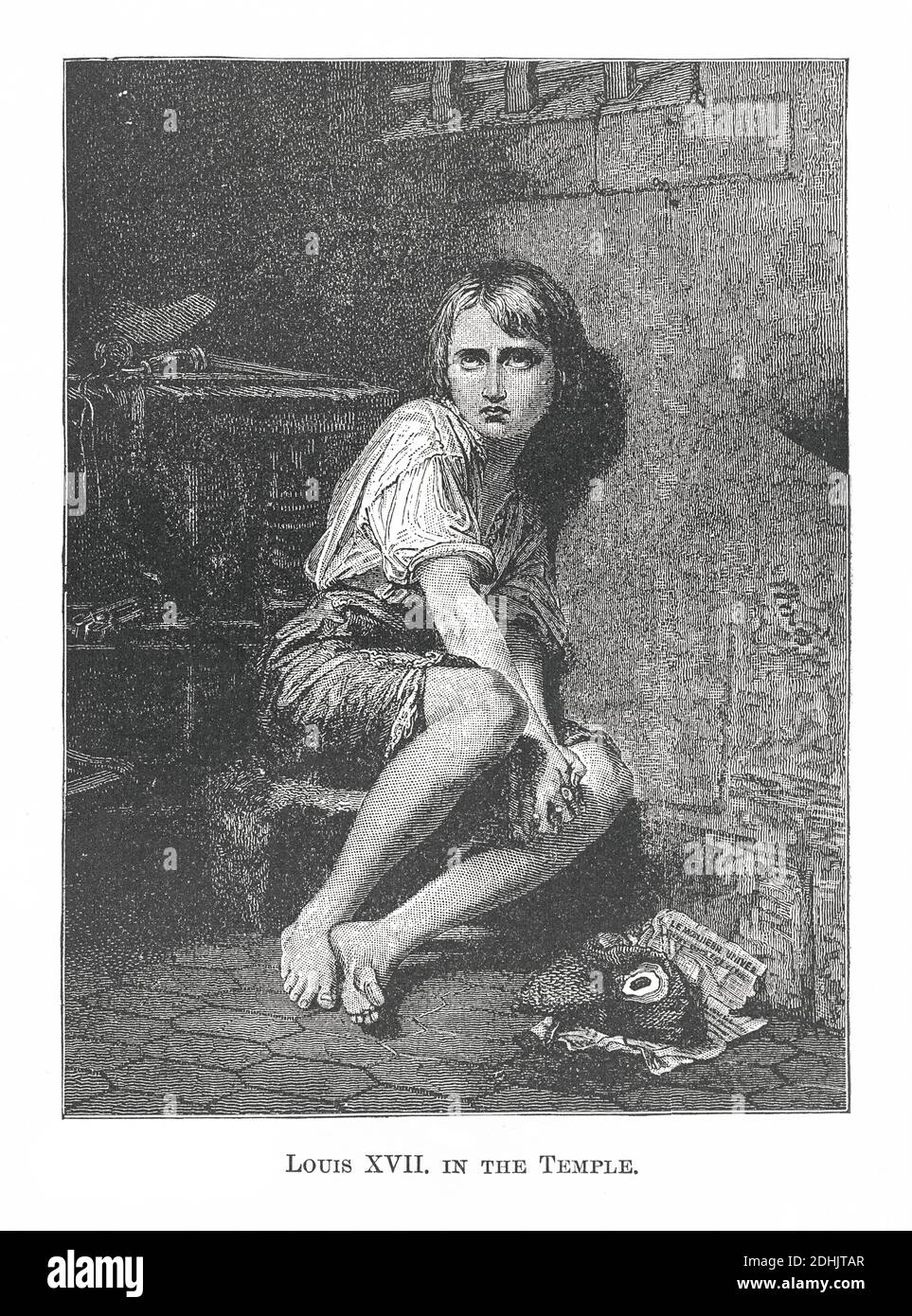 19th-century illustration of Louis XVII (1785 – 1795), Prince Royal of ...