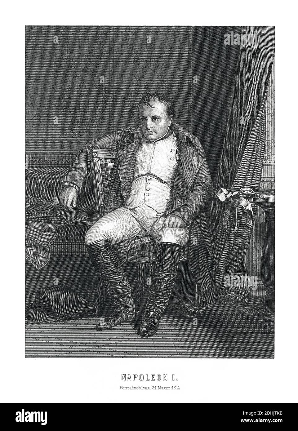 19th-century illustration of Napoleon Bonaparte (15 August 1769 – 5 May ...