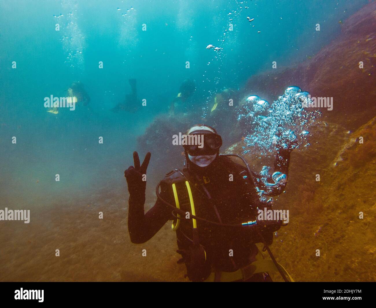 Underwater scuba diver making hi-res stock photography and images - Alamy