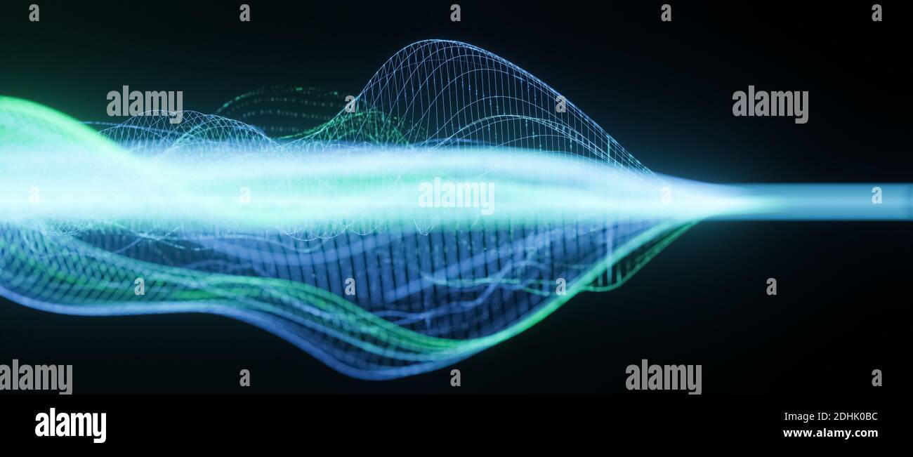 Modern abstract wireframe grid structure, virtual background, audio ...