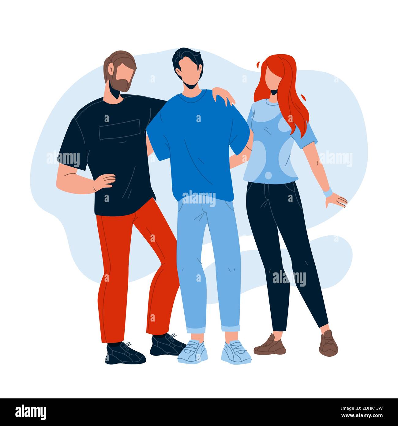 Employee Team Stay Together And Embracing Vector Stock Vector Image ...