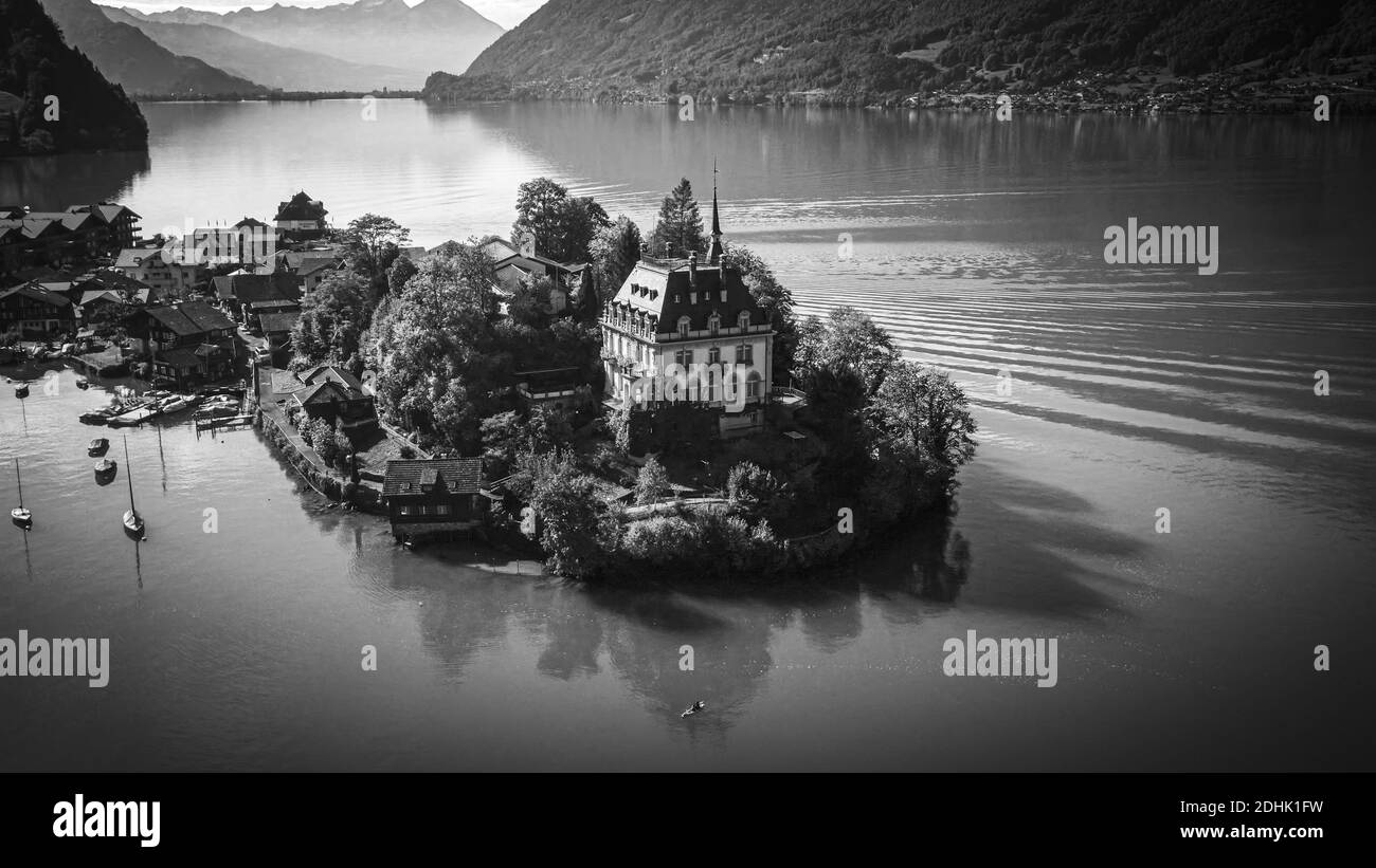 Seeburg Castle in Iseltwald Switzerland at Lake Brienz Stock Photo - Alamy