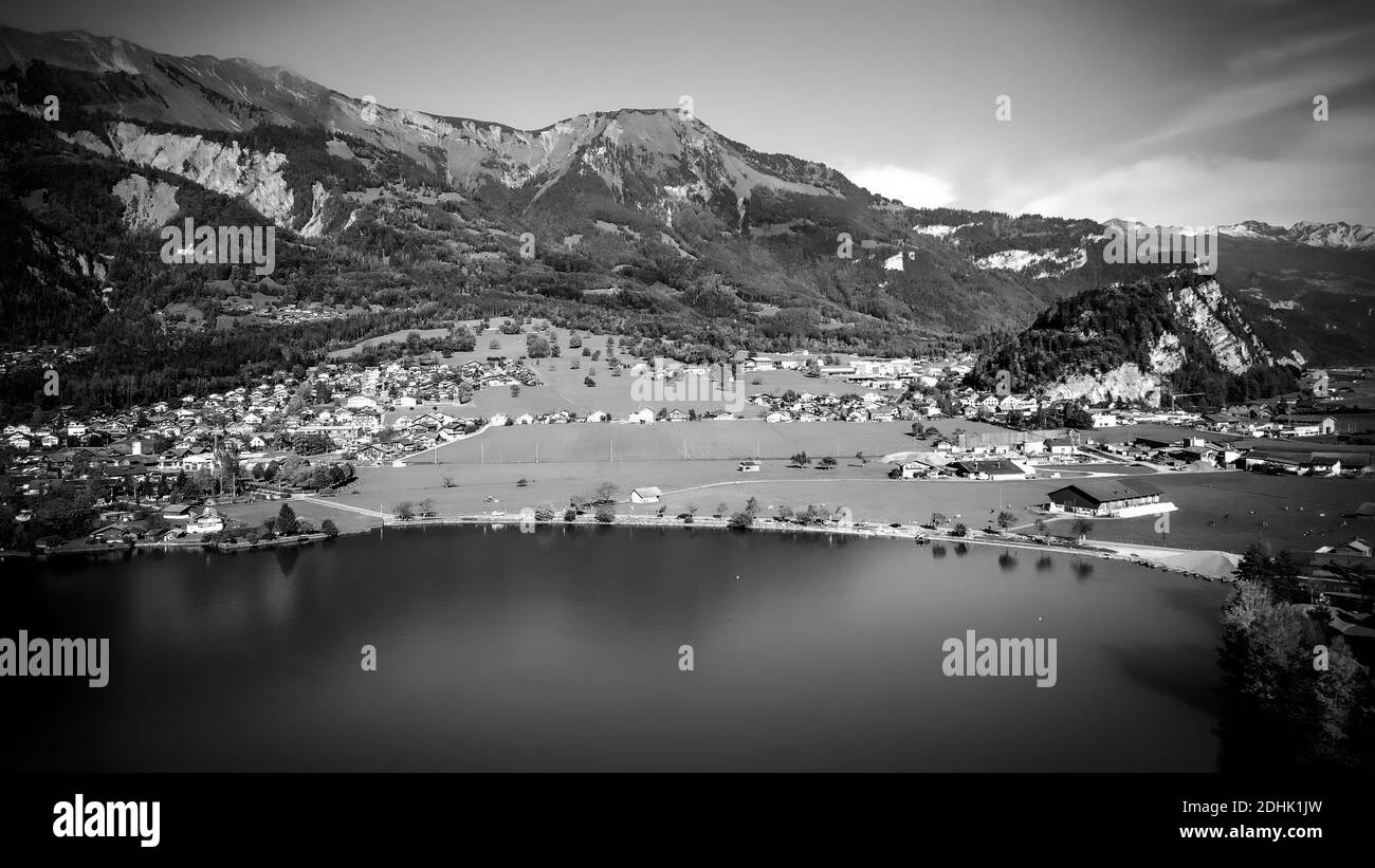 City of Brienz in Switzerland from above Stock Photo - Alamy