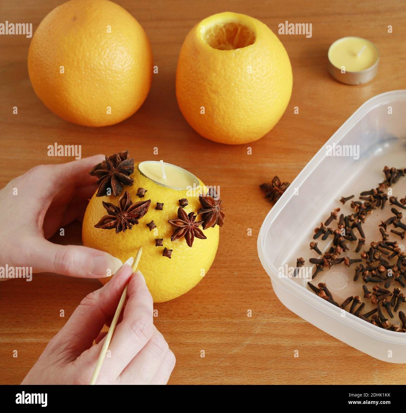 Florist at work: How to make orange pomander ball - step by step ...