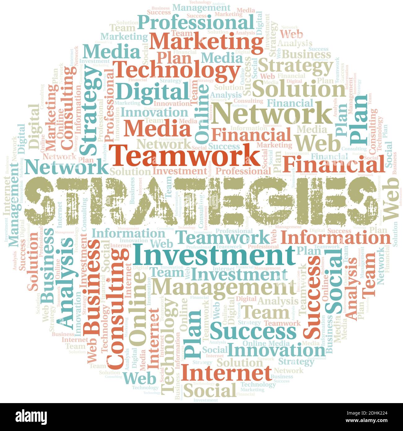 Strategies word cloud create with the text only Stock Vector Image ...
