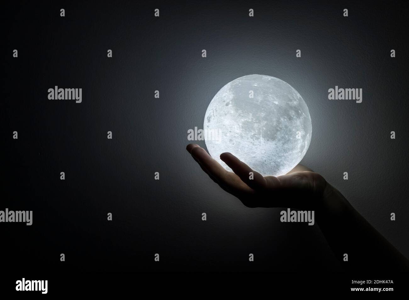 Moon in the hand Stock Photo - Alamy