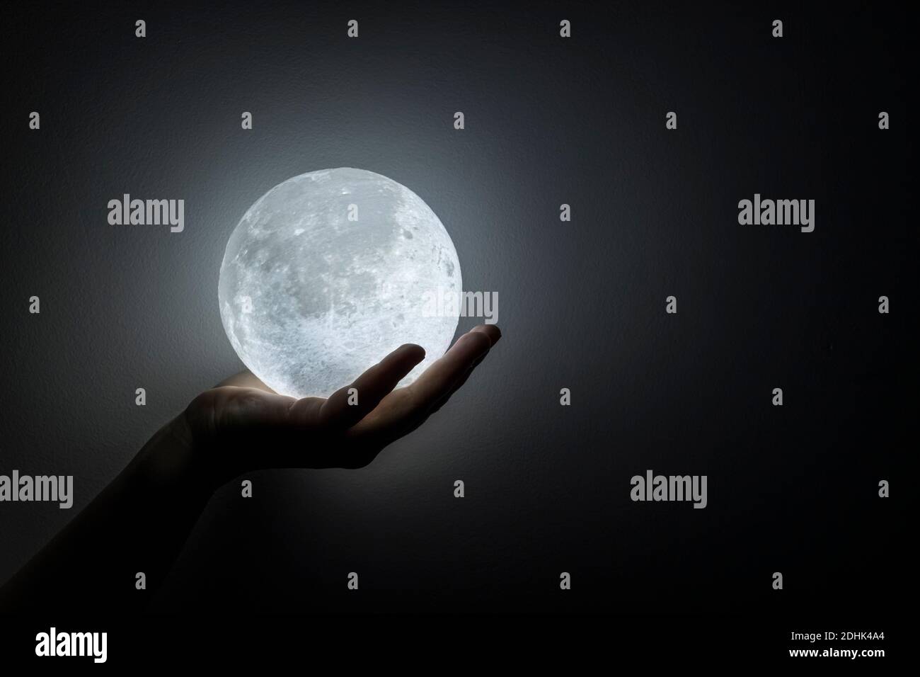 Moon in the hand Stock Photo - Alamy