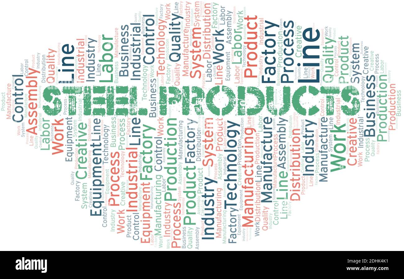 Steel Products word cloud create with the text only Stock Vector Image ...