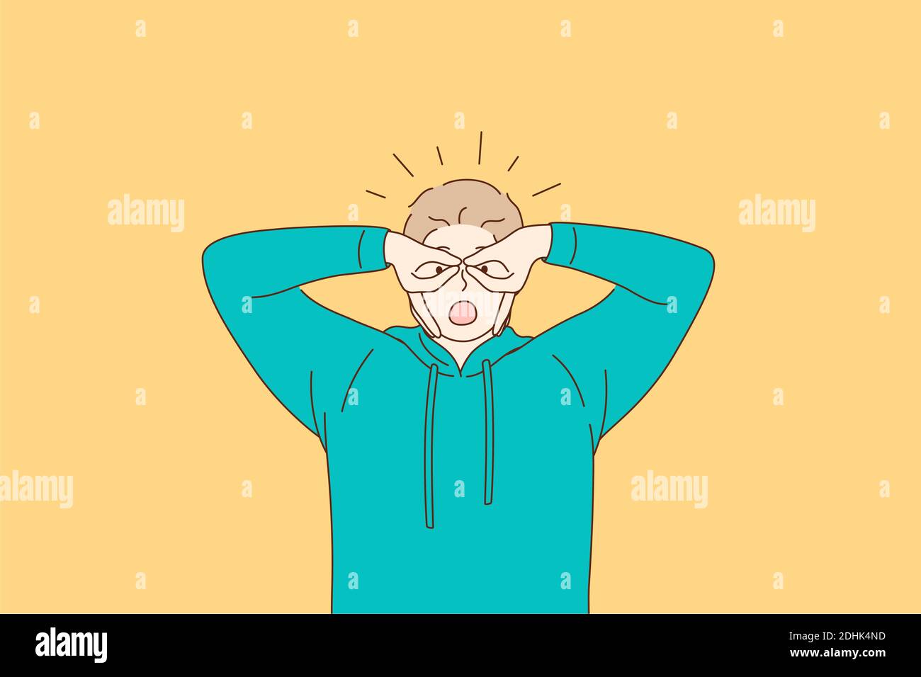 Losing mind, facial expression, weird behaviour concept Stock Vector ... Losing mind, facial expression, weird behaviour concept Stock Vector ...