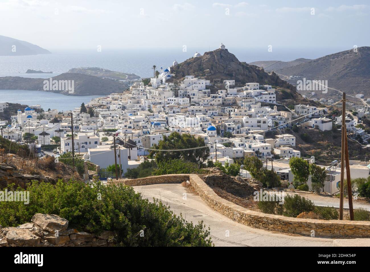 Beautiful Cycladic architecture of Chora in Ios. Ios Island is a ...