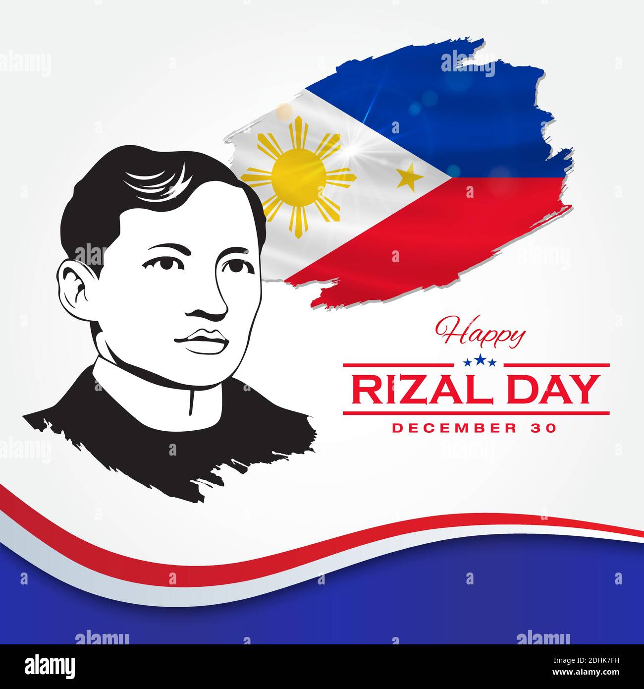 Happy Rizal Day greeting card. vector illustration for greeting card ...