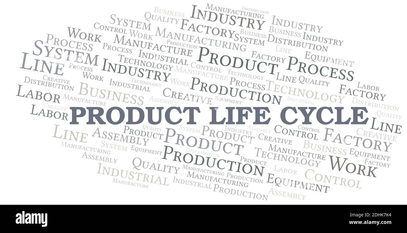 Product Life Cycle word cloud create with the text only Stock Vector ...