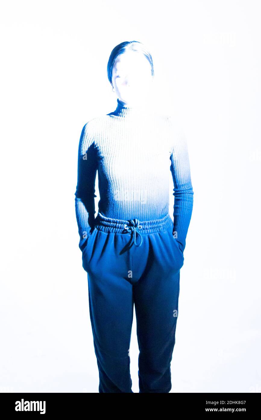 Overexposed portrait of young girl Stock Photo - Alamy