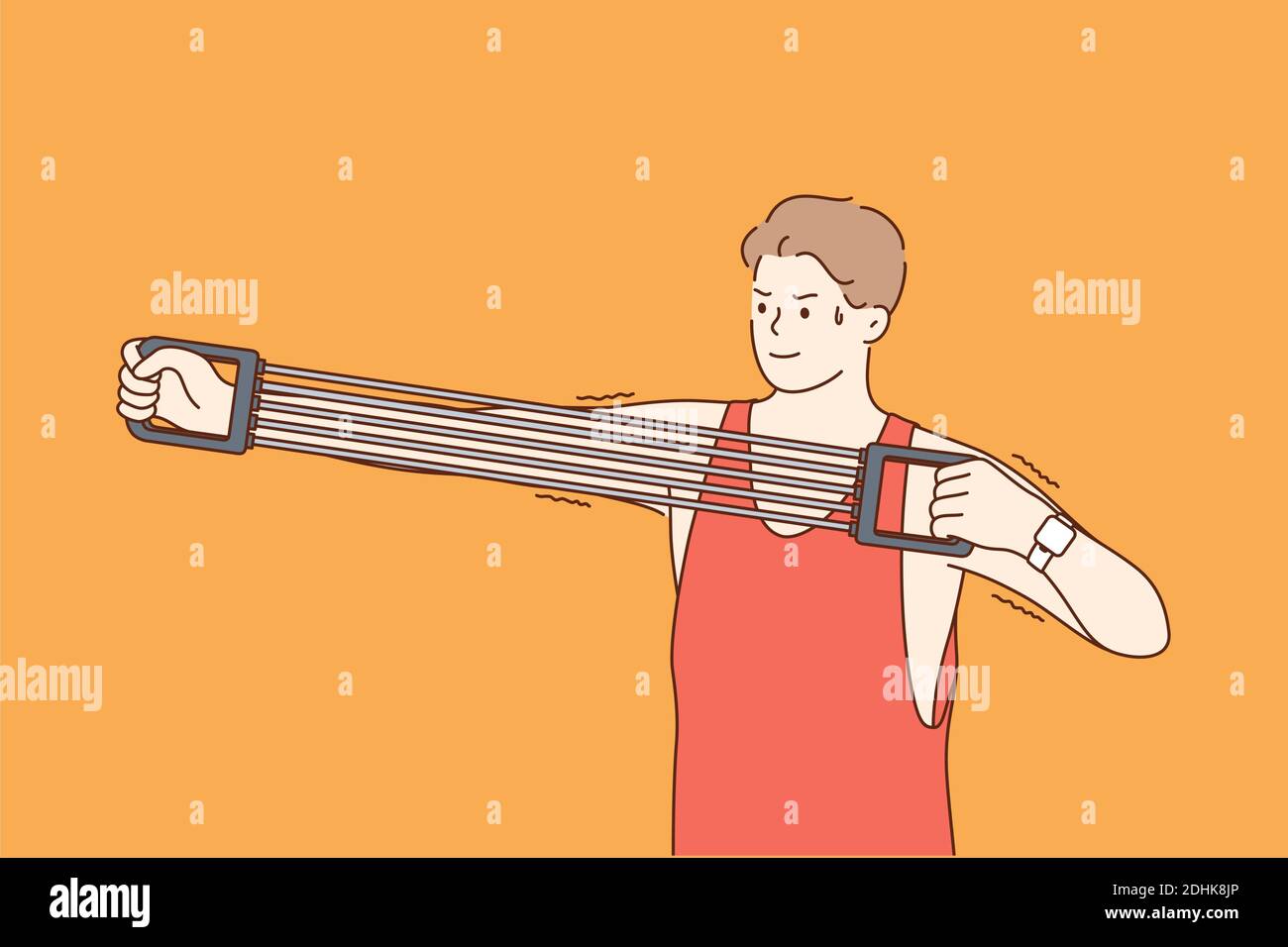 Expander in sport and training concept Stock Vector Image & Art - Alamy