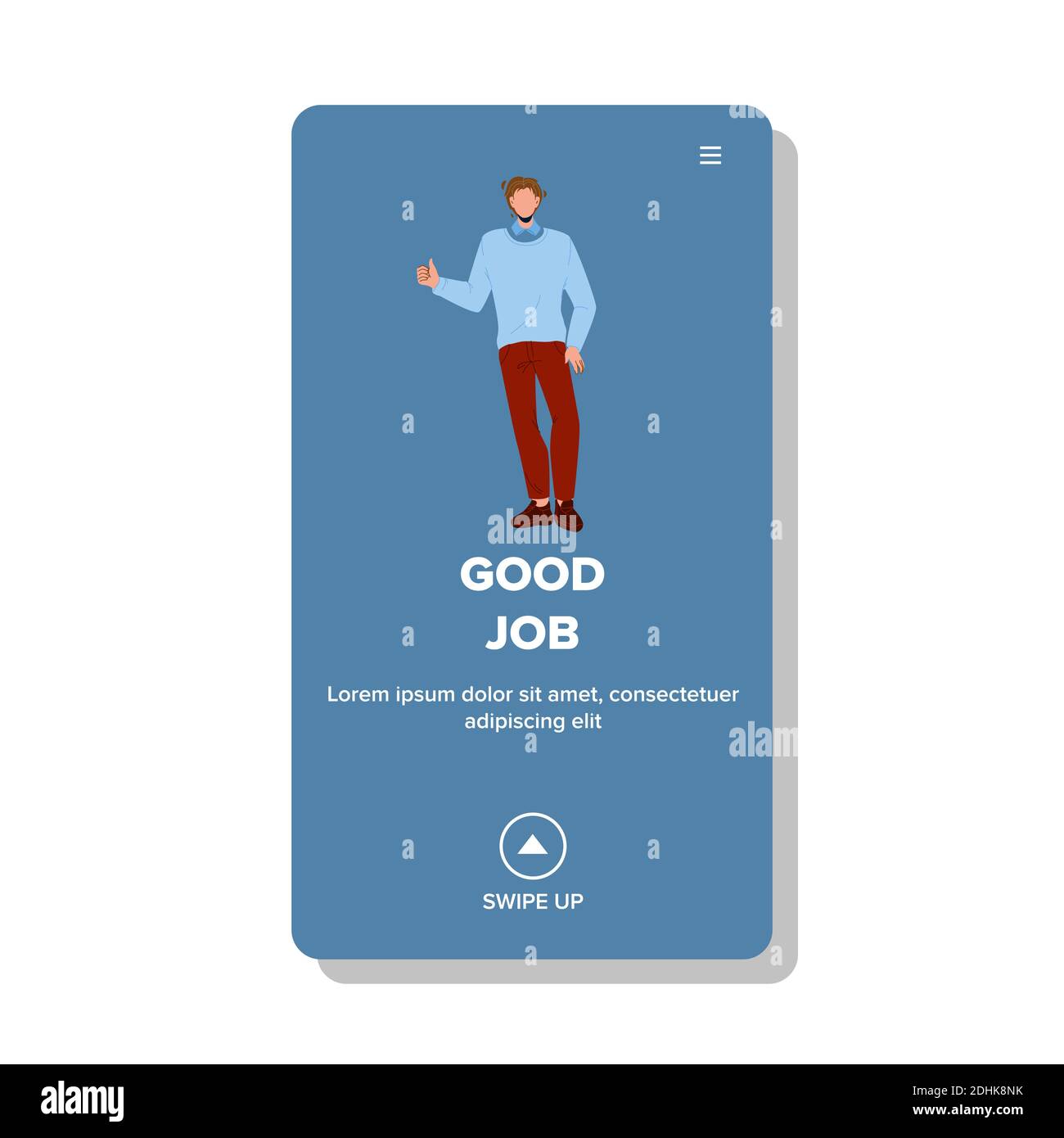 Good Job Thumb Up Gesturing Businessman Vector Stock Vector Image & Art ...