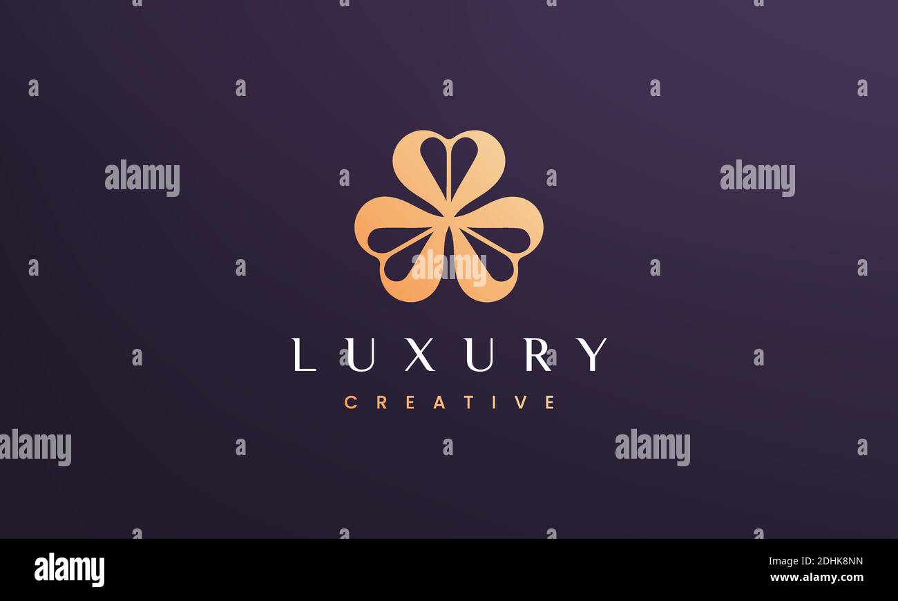 Clover leaf logo concept with abstract and modern style Stock Vector ...